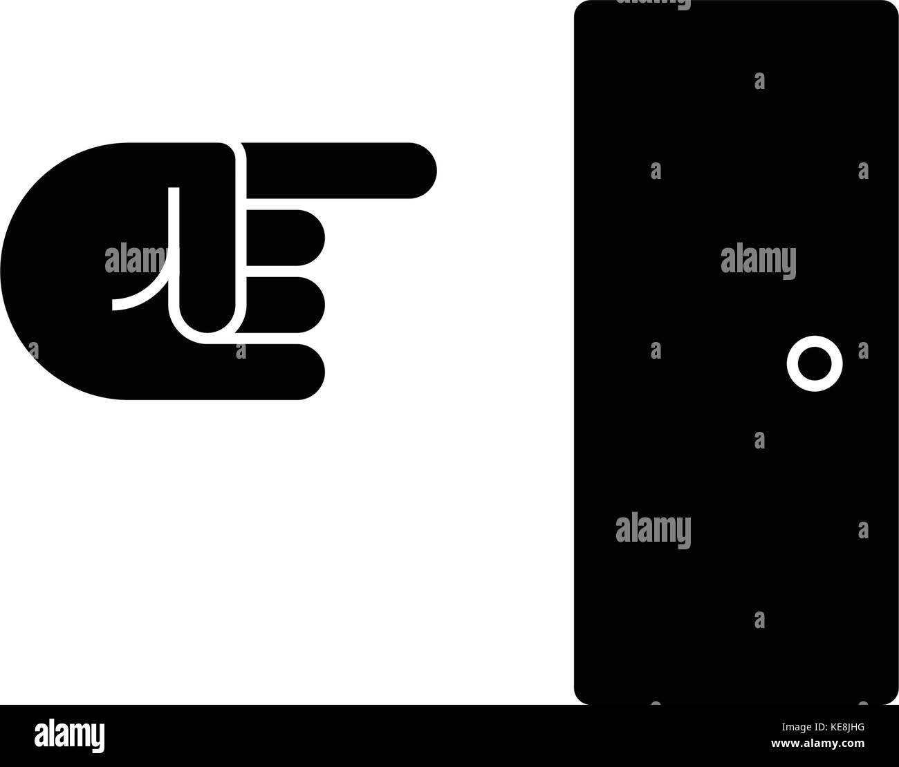 exit icon, vector illustration, black sign on isolated background Stock ...