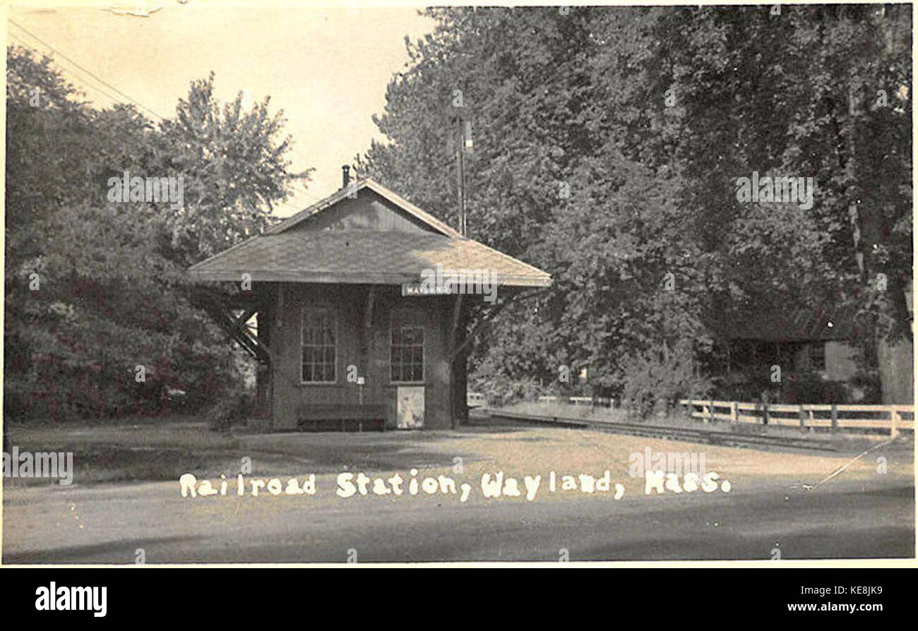 Wayland station postcard Stock Photo - Alamy