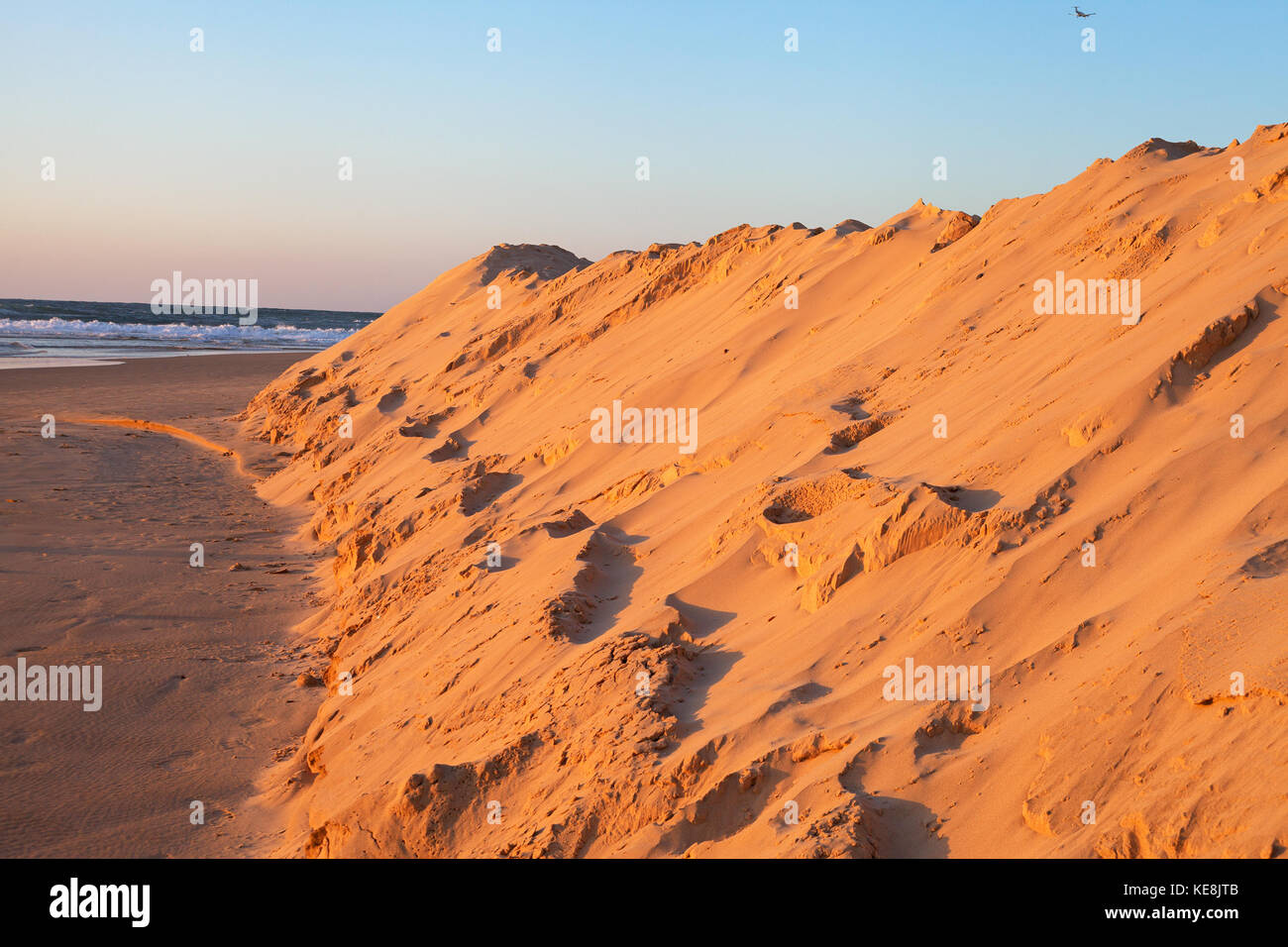 Hill of sand on the beach in a Tel Aviv Stock Photo - Alamy