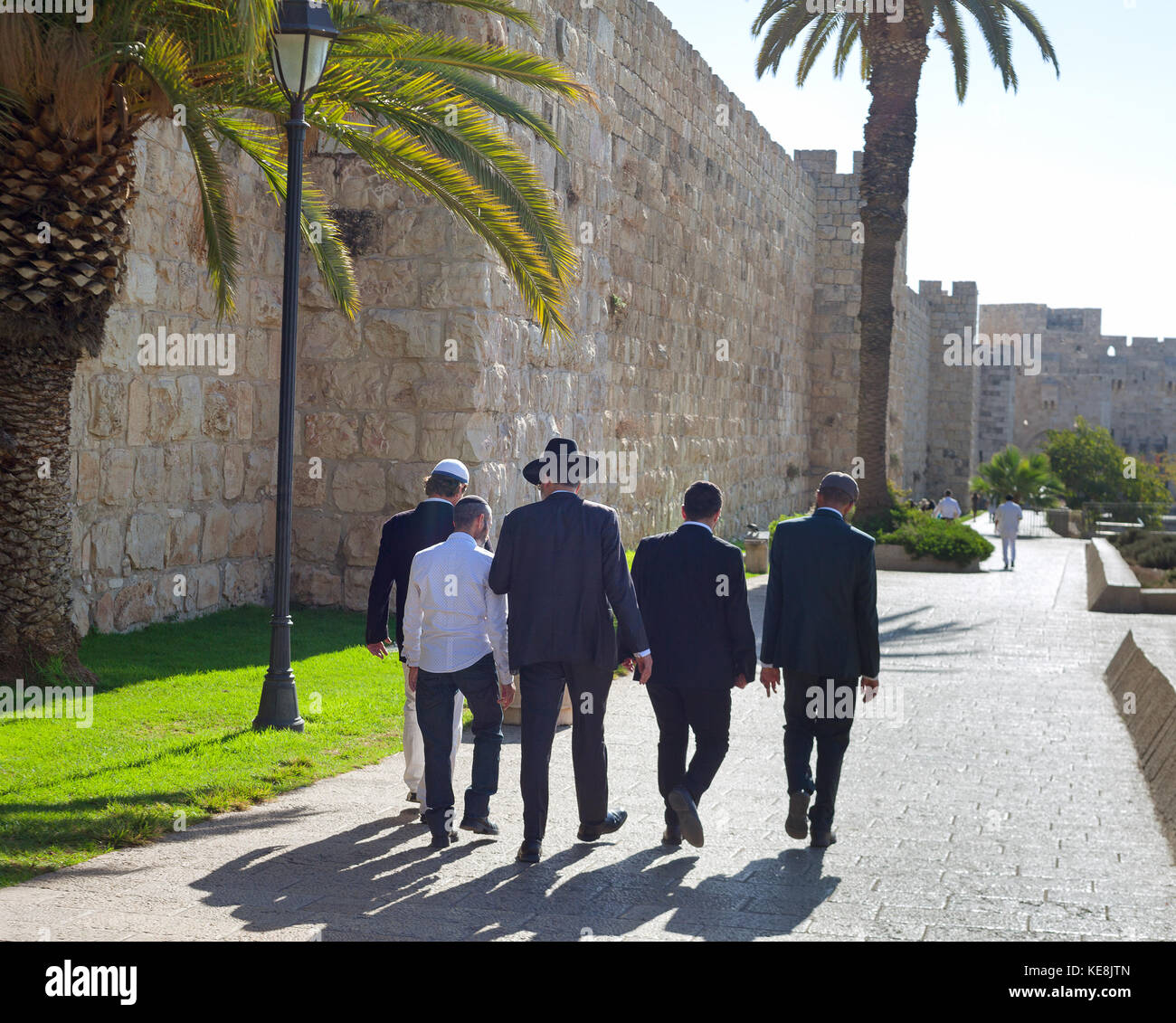 Men on a street in the Jerusalem Stock Photo - Alamy