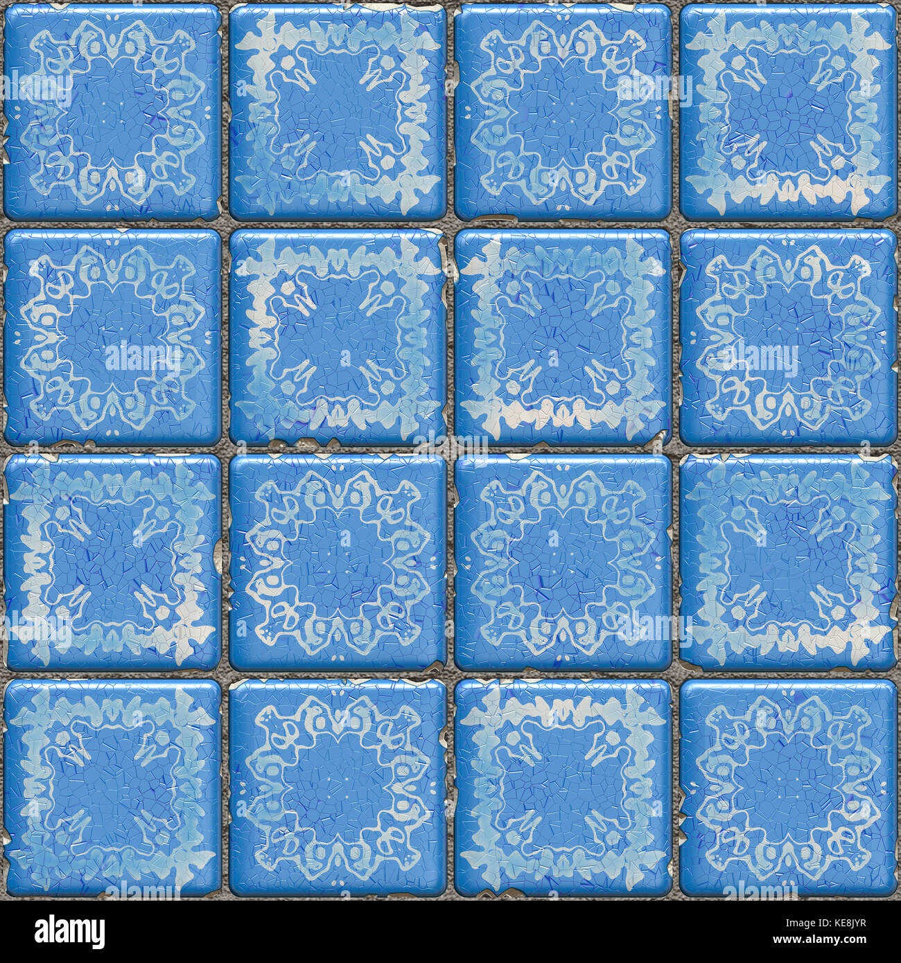 Blue ceramic tiles Stock Photo - Alamy