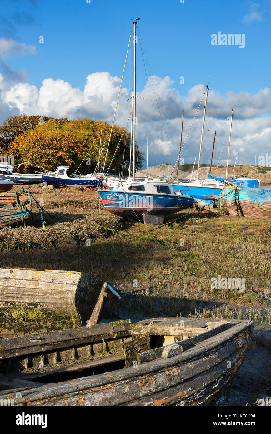 Boats near The Promenade,Walney Island,Barrow-in-Furness Stock Photo ...