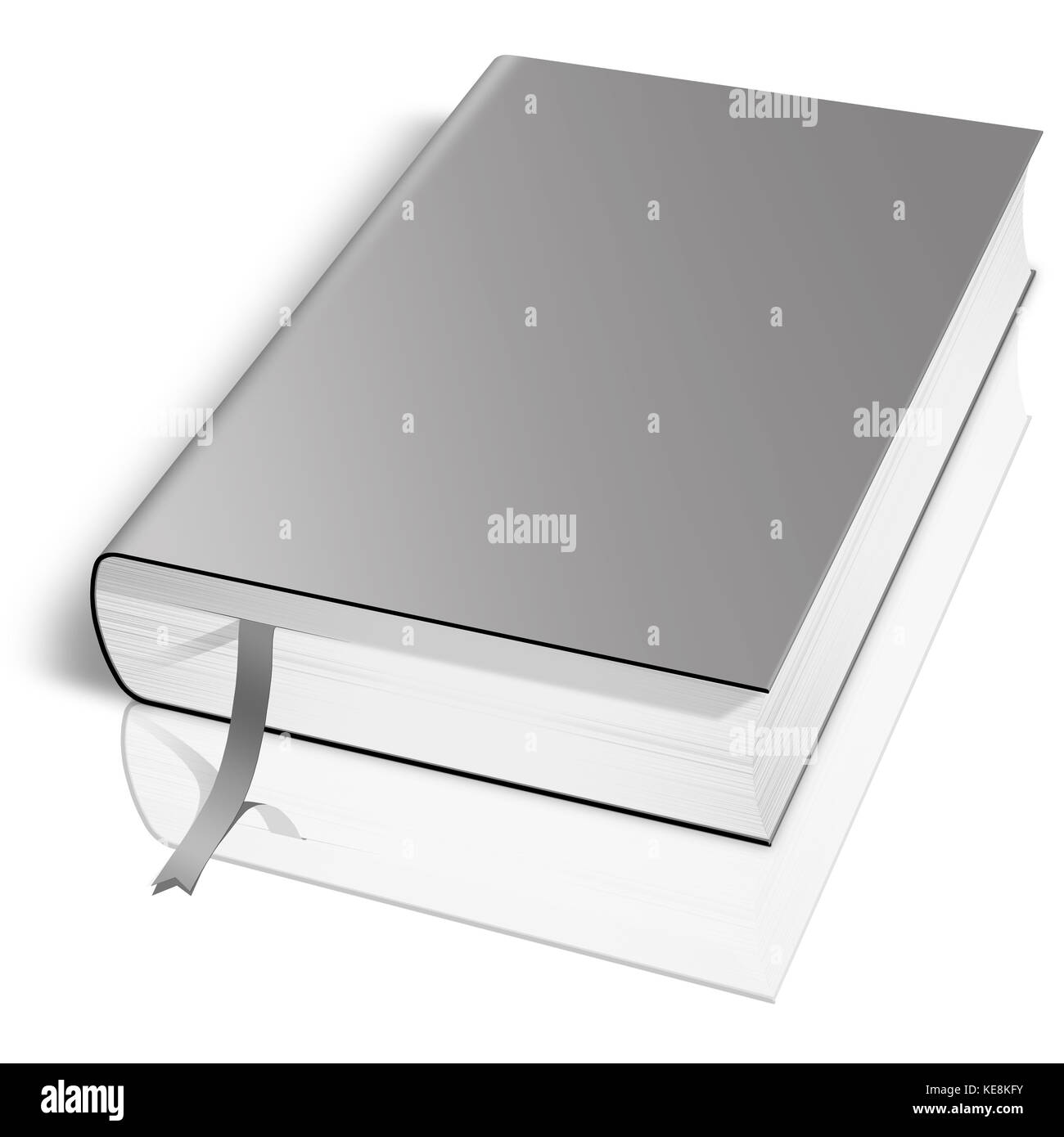 Grey book. Isolated on white Stock Photo - Alamy