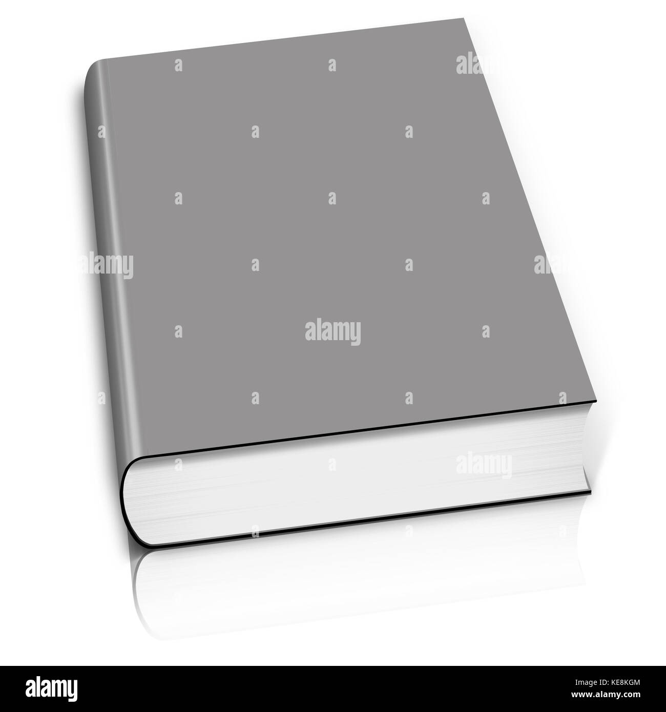Grey book. Isolated on white Stock Photo - Alamy