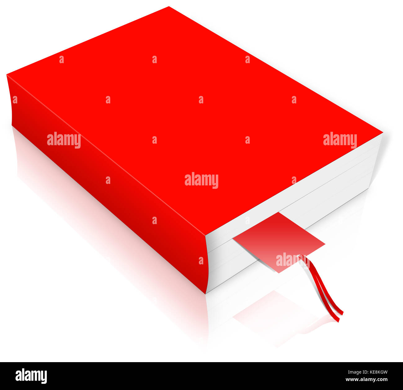 blank red book cover - put your own design on it! Stock Photo - Alamy