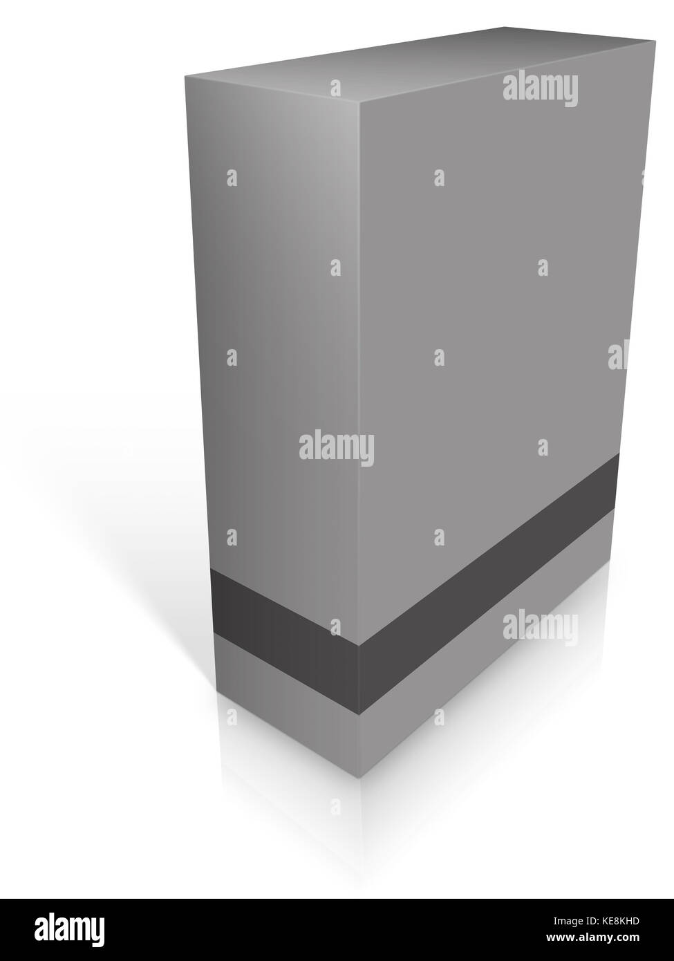 Blank grey box cover on white Stock Photo - Alamy