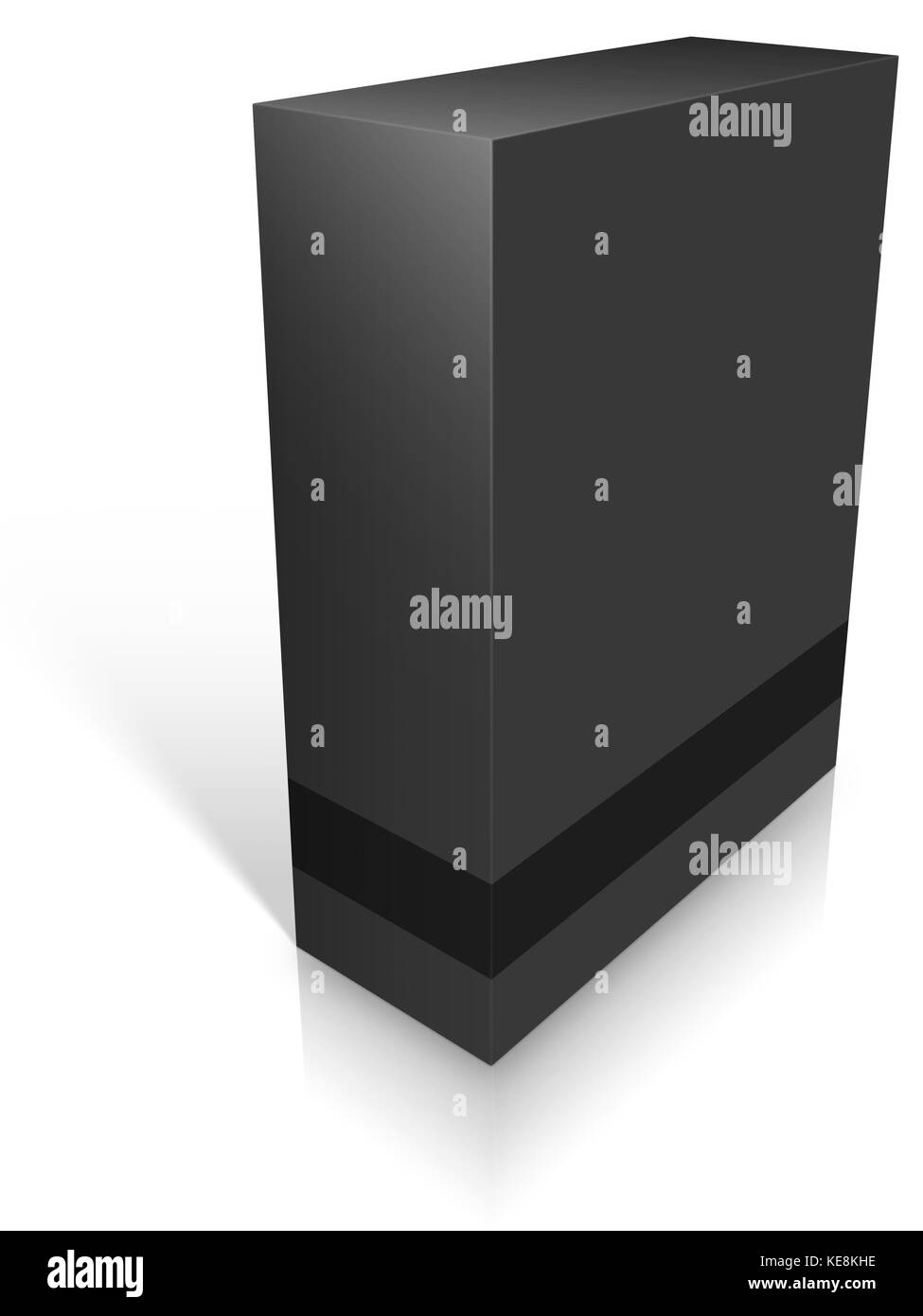 Blank black box cover on white Stock Photo - Alamy
