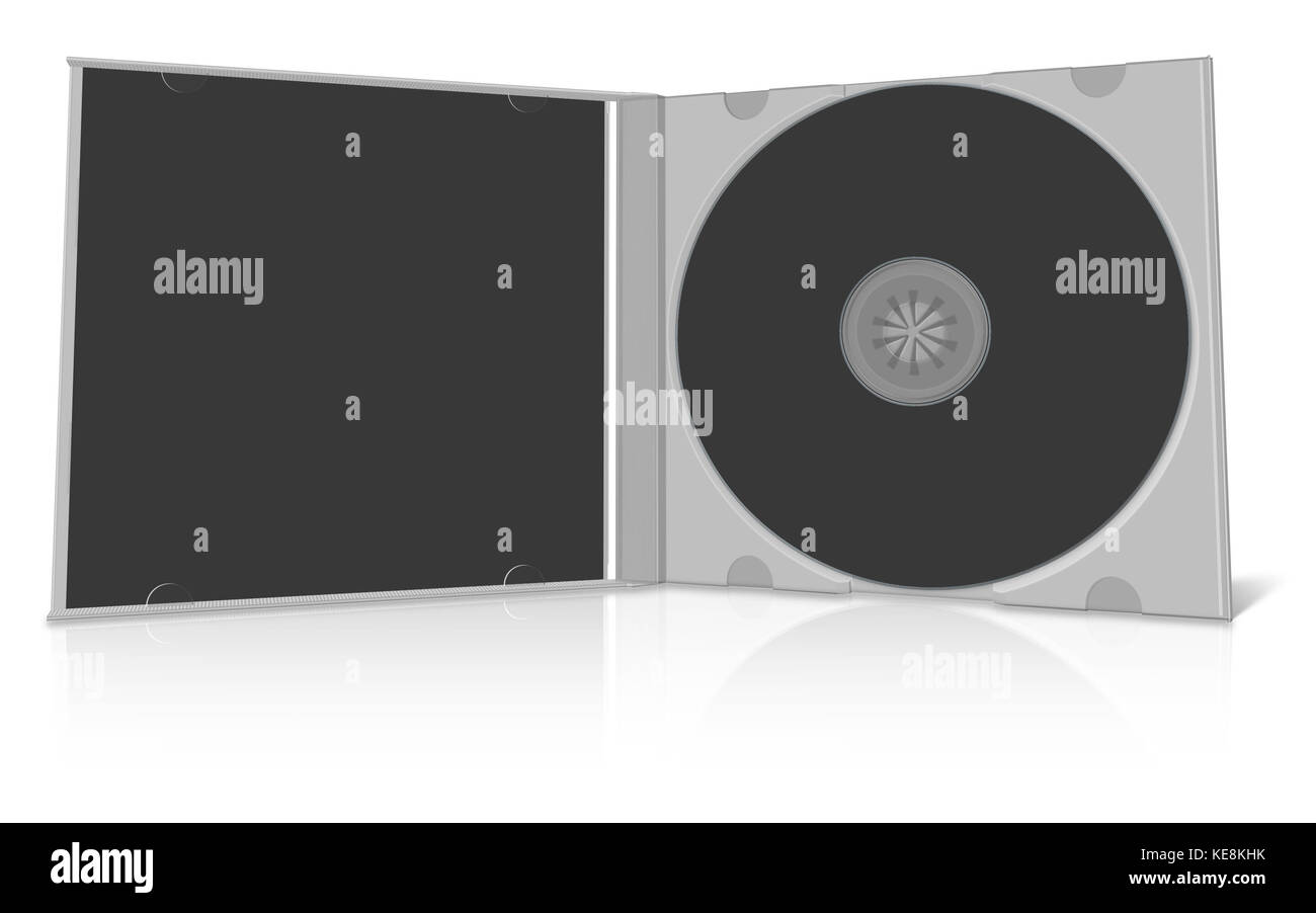 Black blank cd case and disc - put your own design on it! Stock Photo ...