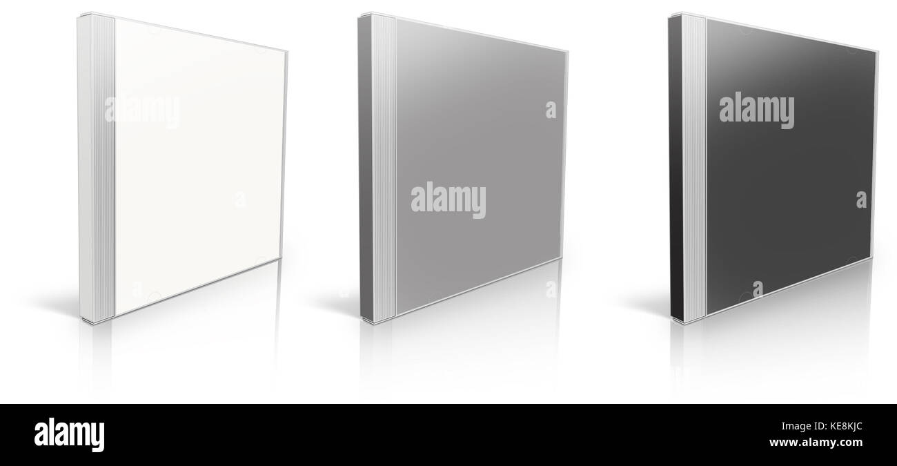 White, grey and black blank cd case - put your own design on it! Stock ...
