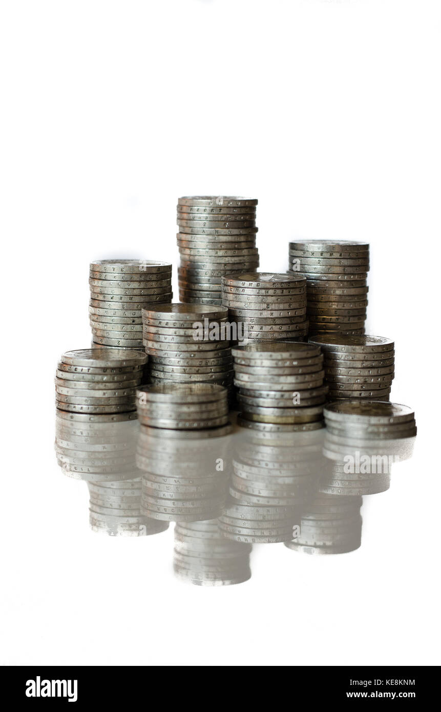 euro coins in stack Stock Photo - Alamy