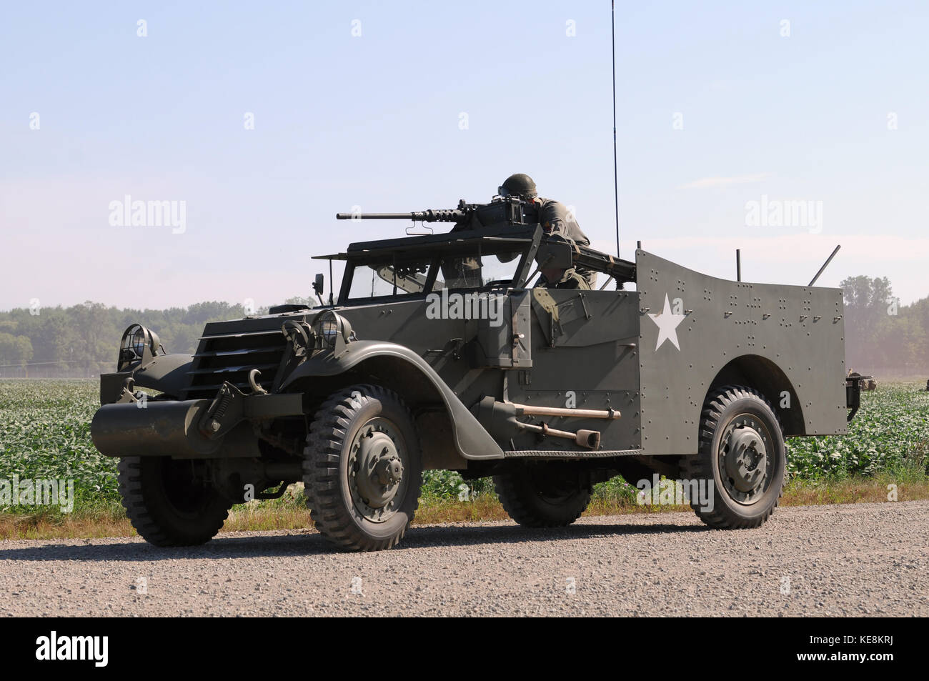 World War II era armored car with gun Stock Photo - Alamy