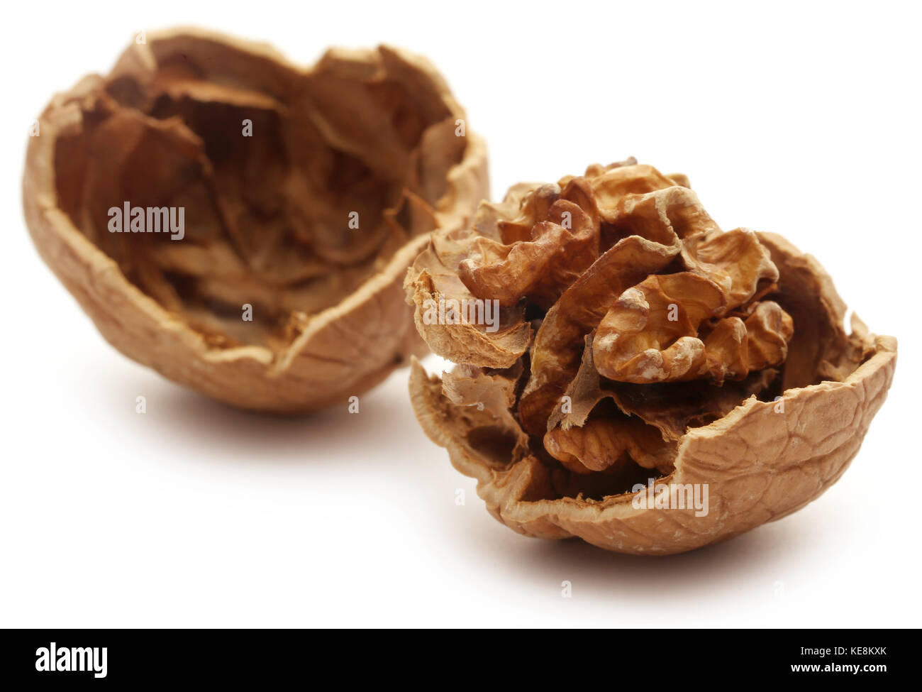 Walnut isolated over white background Stock Photo - Alamy