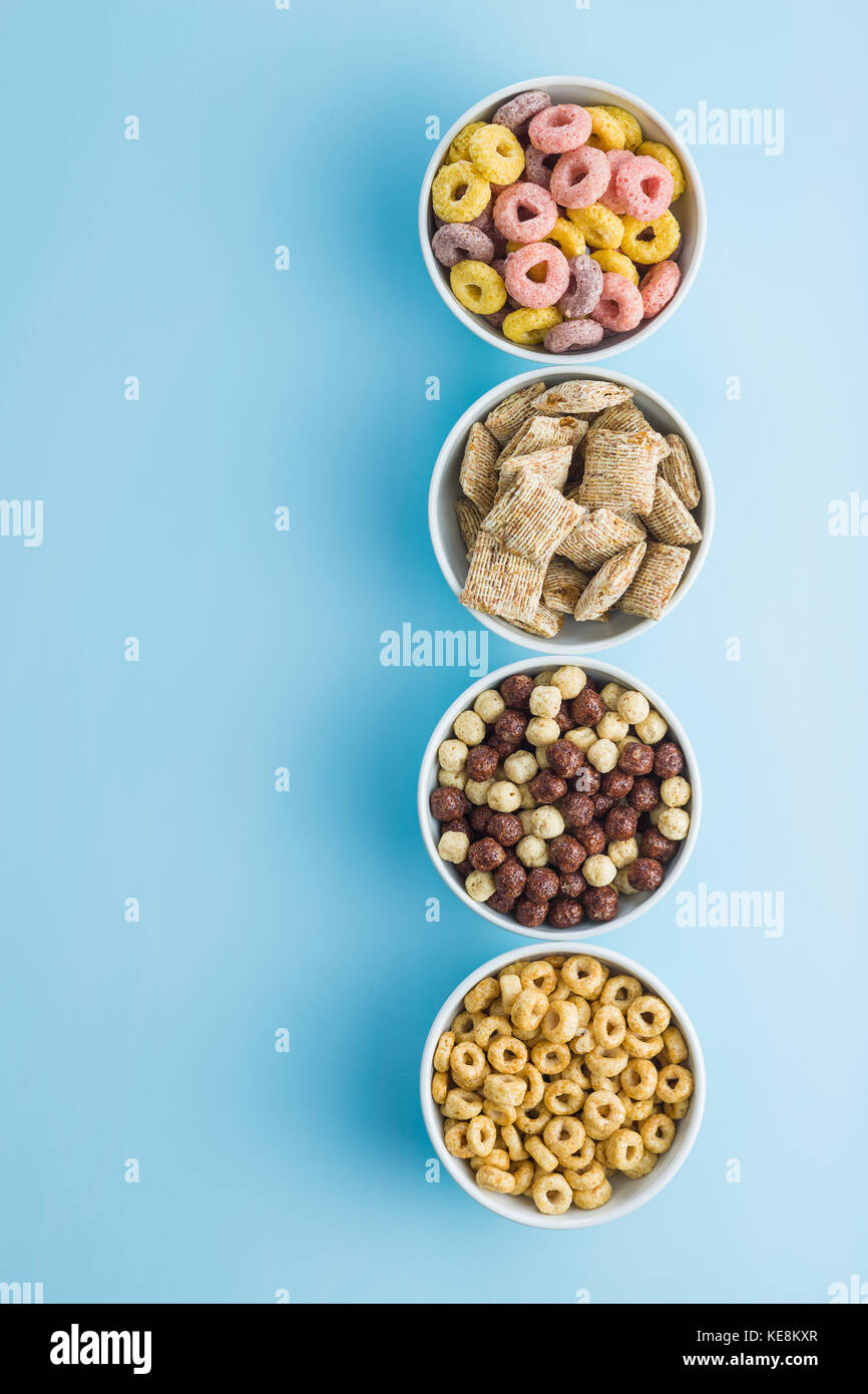 Various breakfast cereals in bowl Stock Photo - Alamy