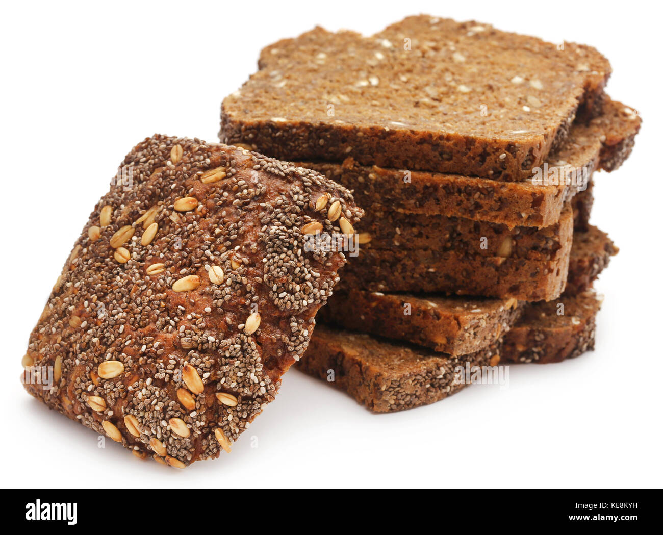 Wheat bread over white background Stock Photo - Alamy