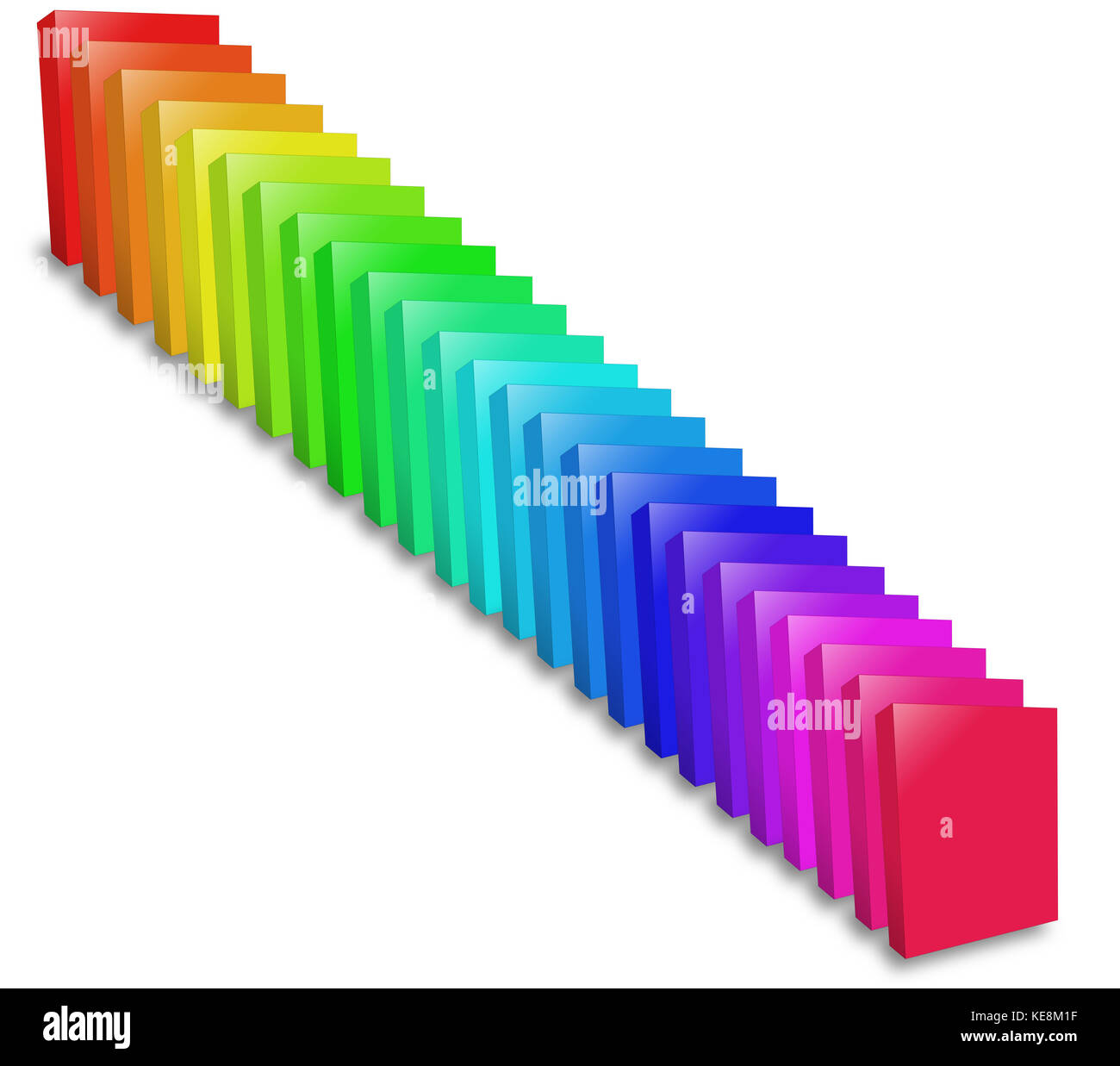 Many colored box. Isolated on white Stock Photo - Alamy