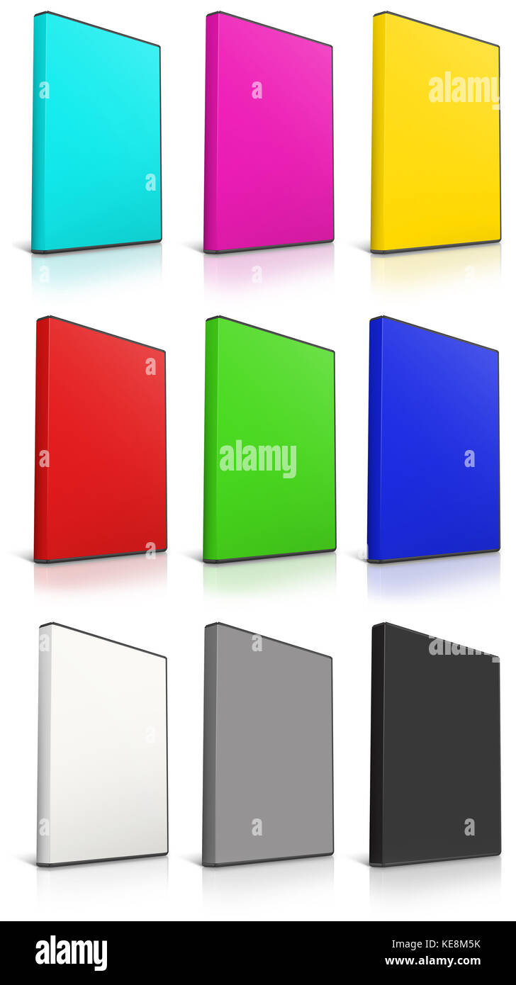 RGB and CMYK DVD Case on white Stock Photo - Alamy