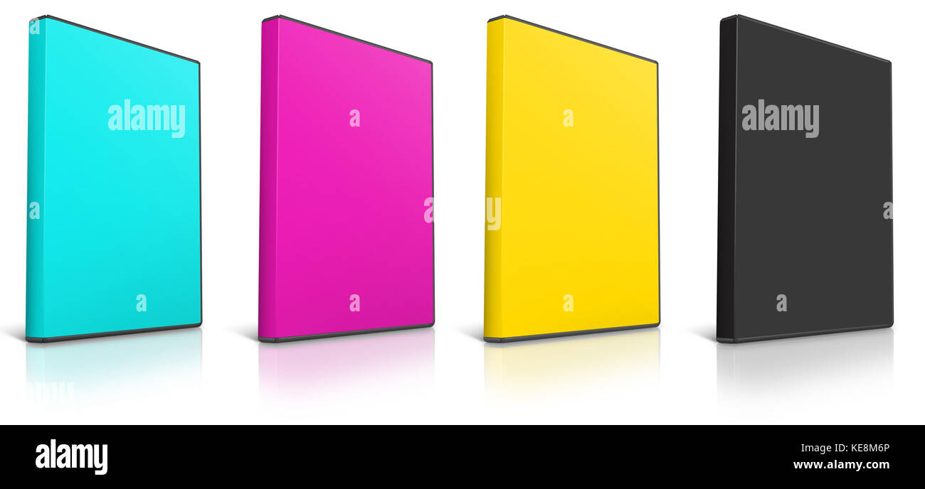 CMYK DVD Case on white Stock Photo - Alamy