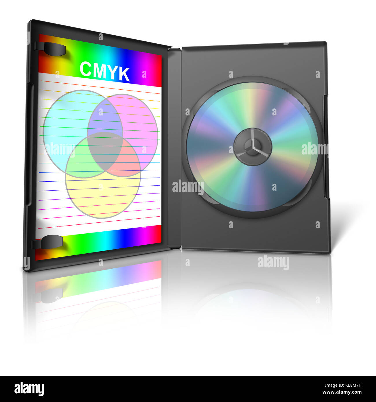 CMYK DVD and DVD Case on white Stock Photo - Alamy