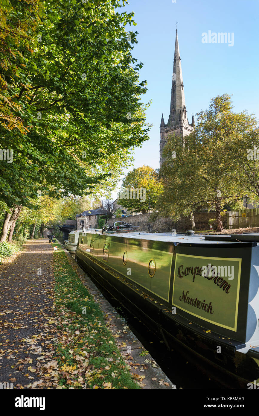 Views along Lancaster Canal in the centre of Lancaster Stock Photo - Alamy