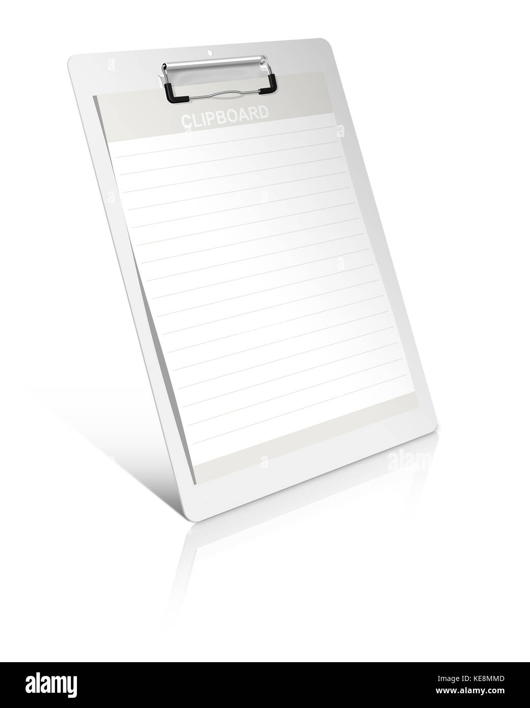 White clipboard with white blank paper Stock Photo - Alamy