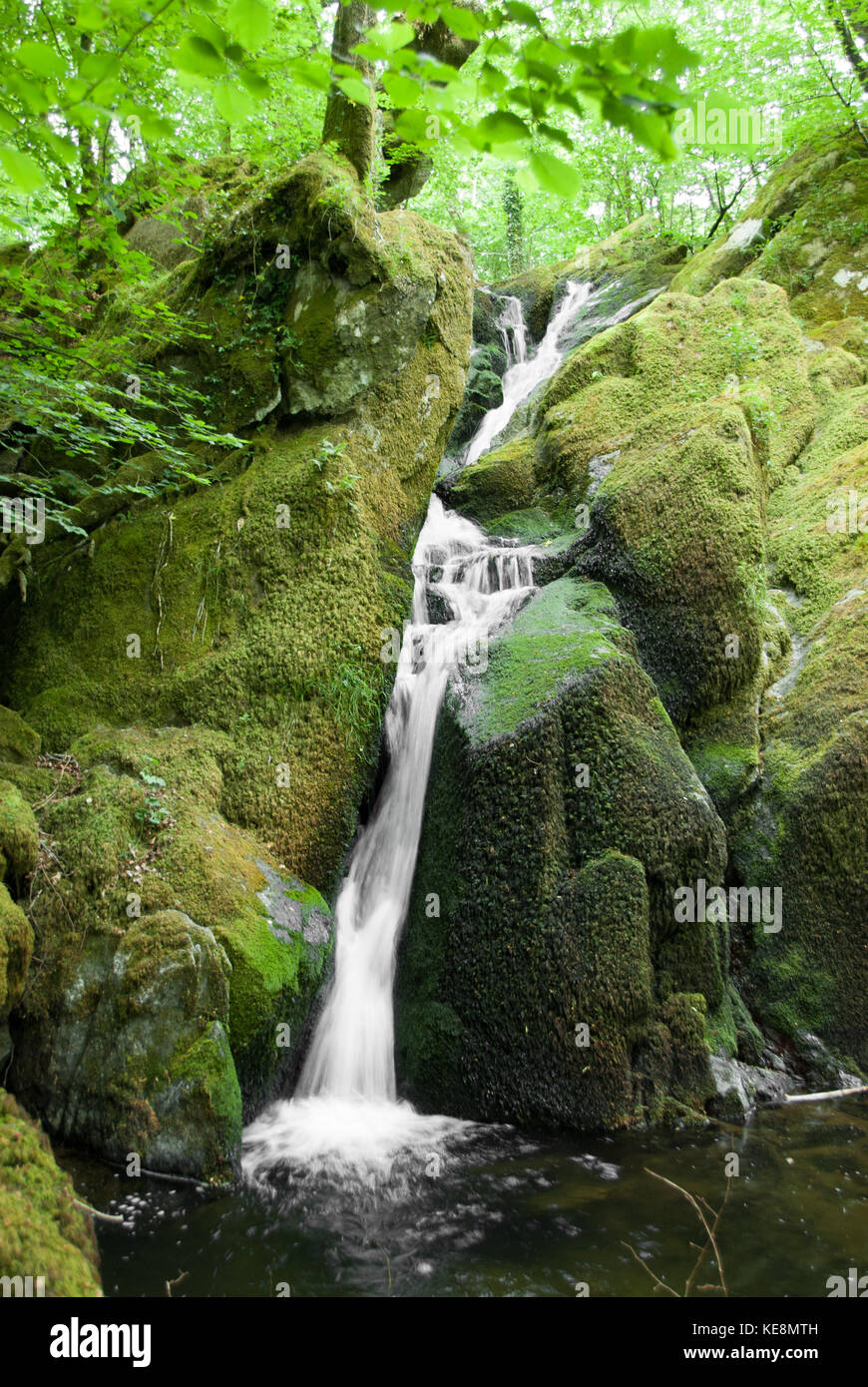 Stockghyll Force, waterfall near Ambleside, Lake District National Park ...