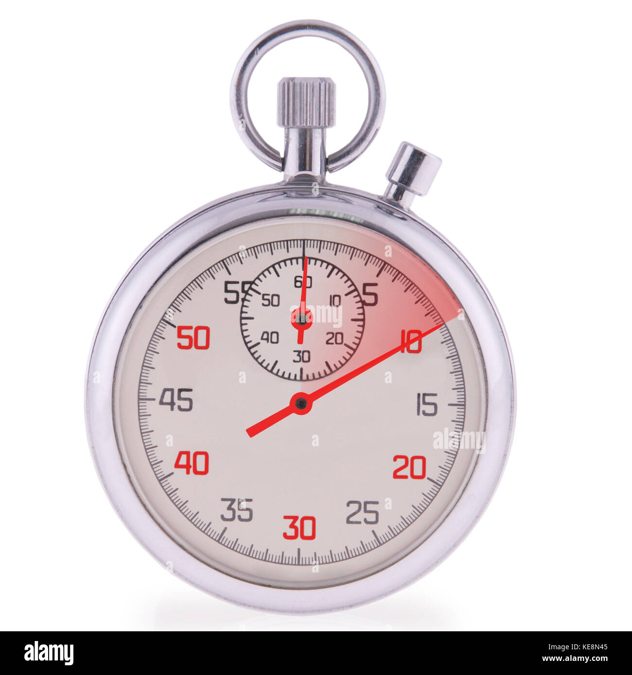 Stopwatch on white. Clipping path included Stock Photo - Alamy