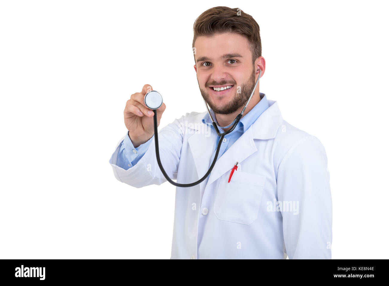 Doctor with a stethoscope in the hands Stock Photo - Alamy