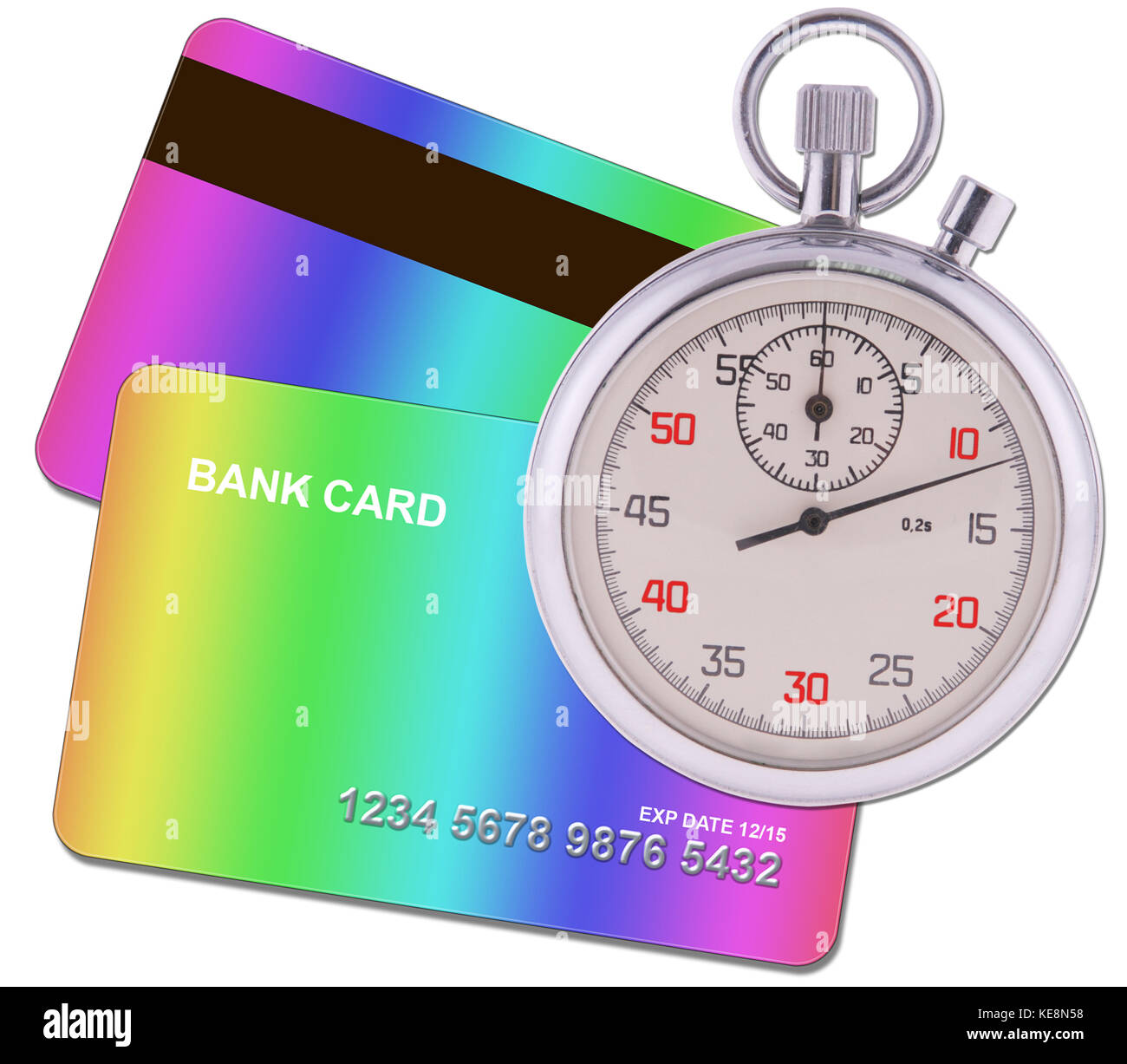 Clock credit card black hi-res stock photography and images - Alamy