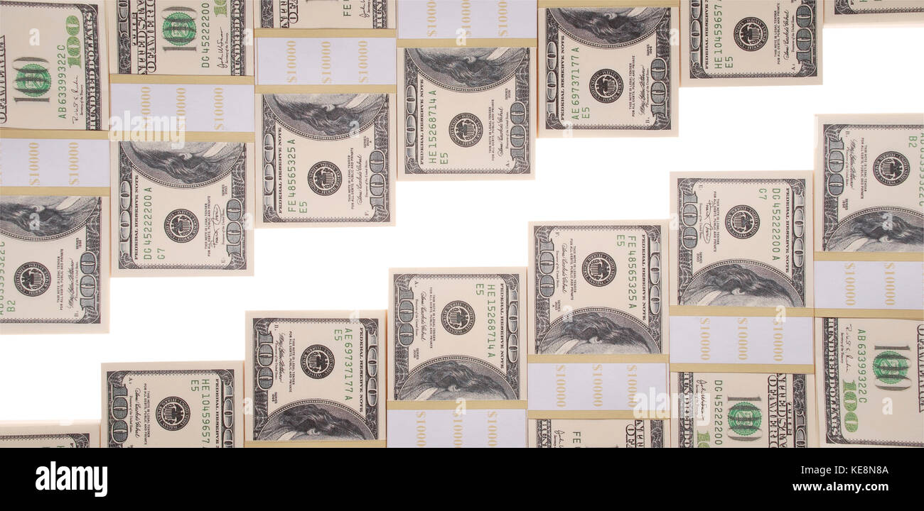 Money staircase isolated on white Stock Photo - Alamy