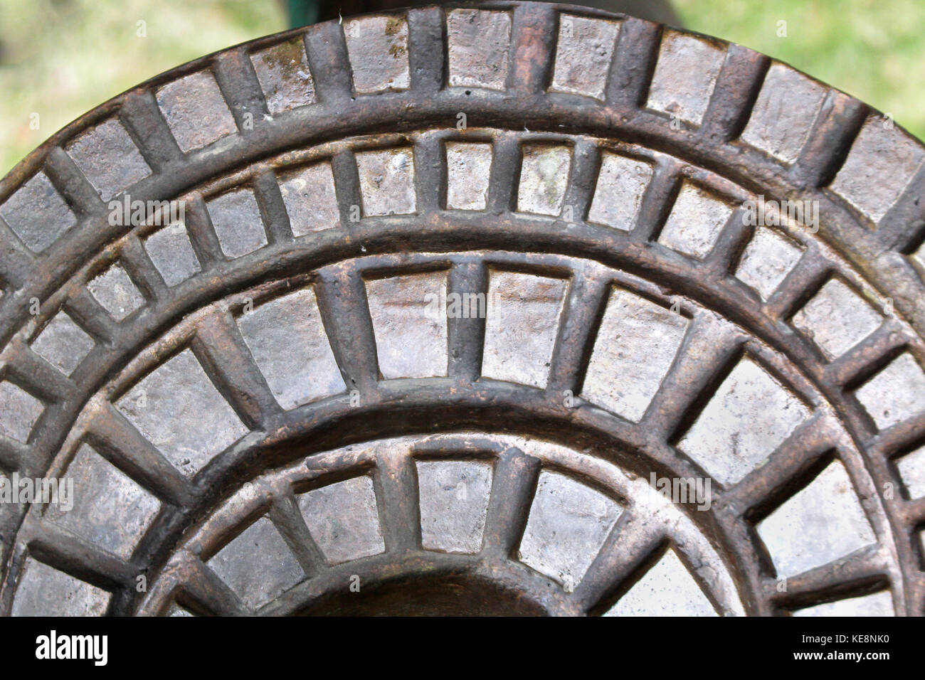 Part of circular metal industrial wheel object Stock Photo - Alamy