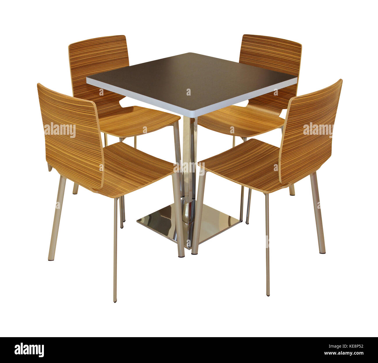 Dining table and chairs isolated with clipping path included Stock ...
