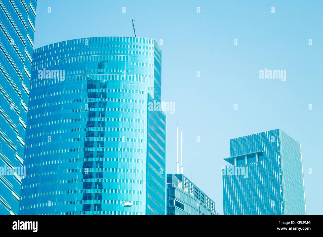 building and blue sky on the background Stock Photo - Alamy