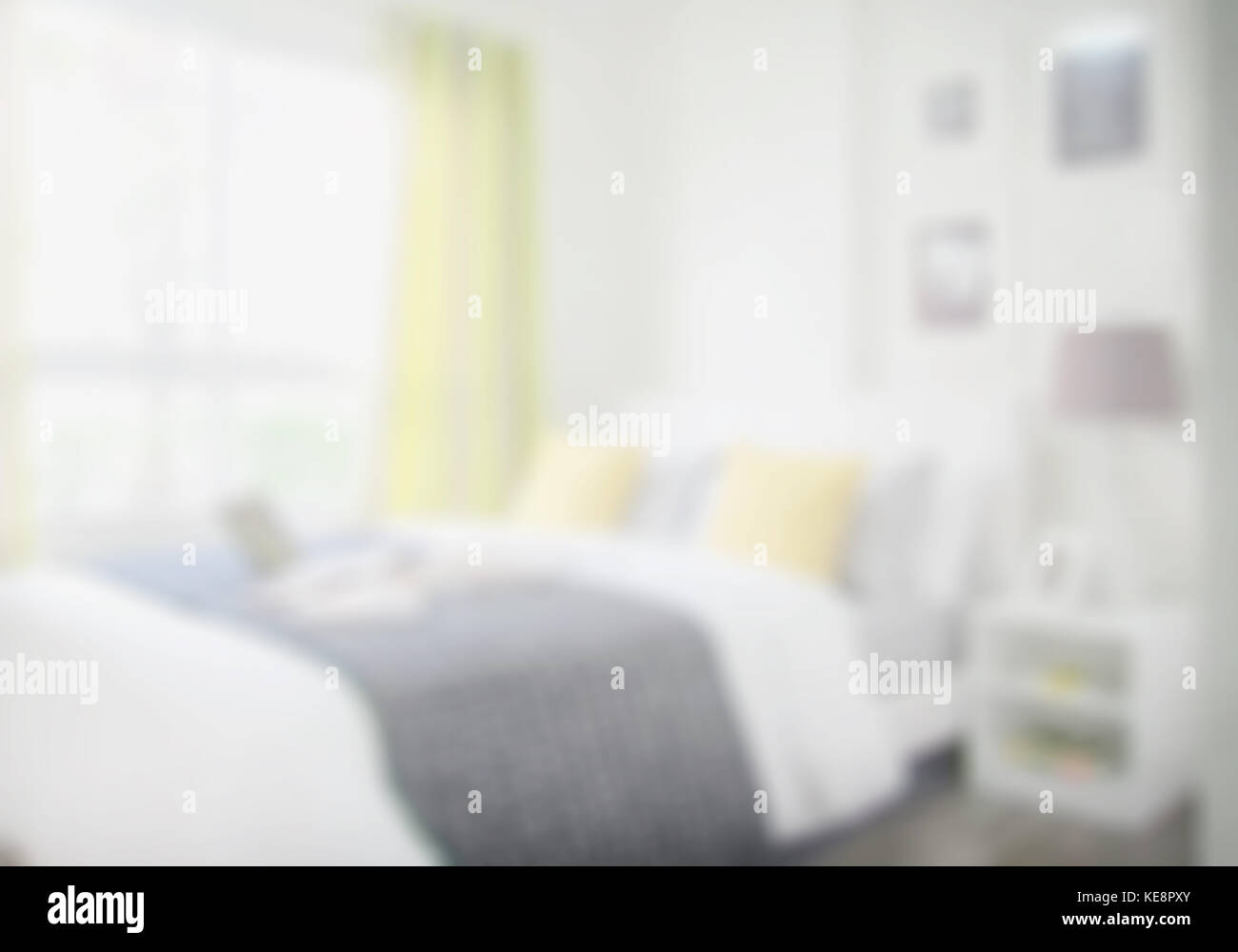 Blurred background bedroom in modern interior style Stock Photo - Alamy