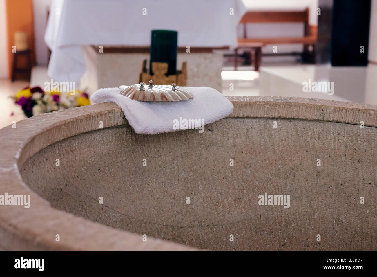 Baby baptism catholic church ceremony Stock Photo - Alamy