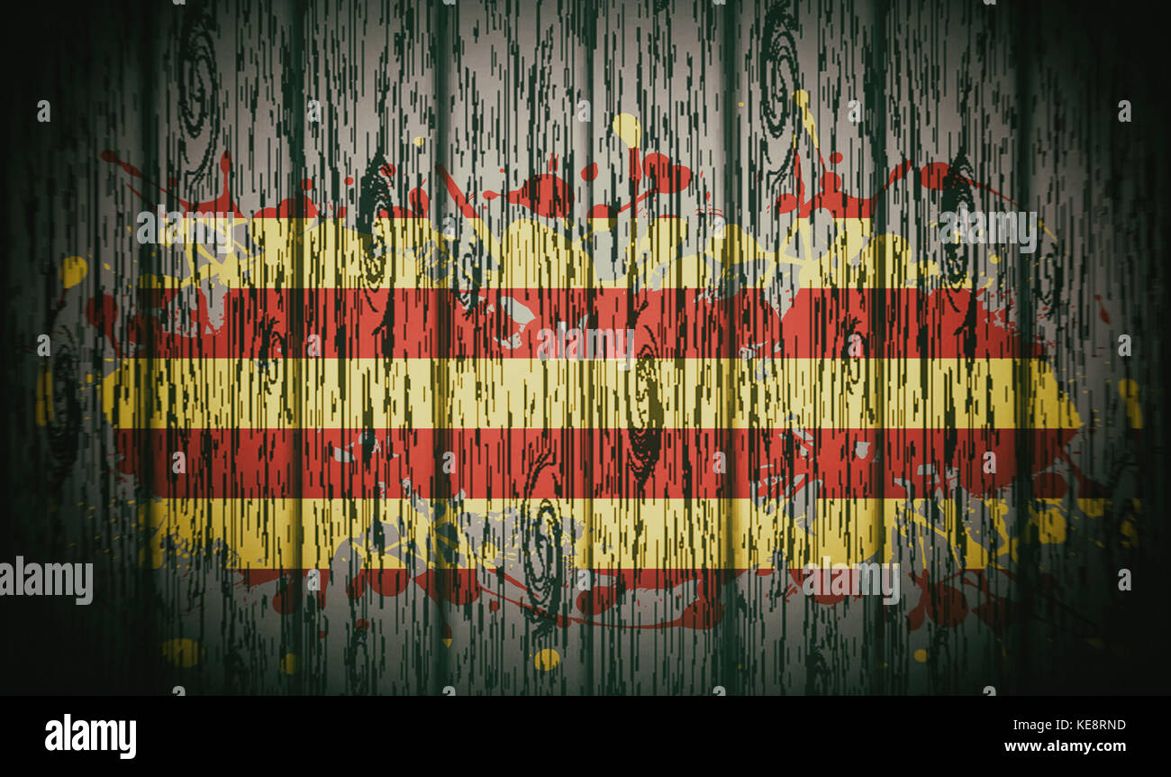 Flag of Catalonia, background, texture, blurred image, dirty Stock ...