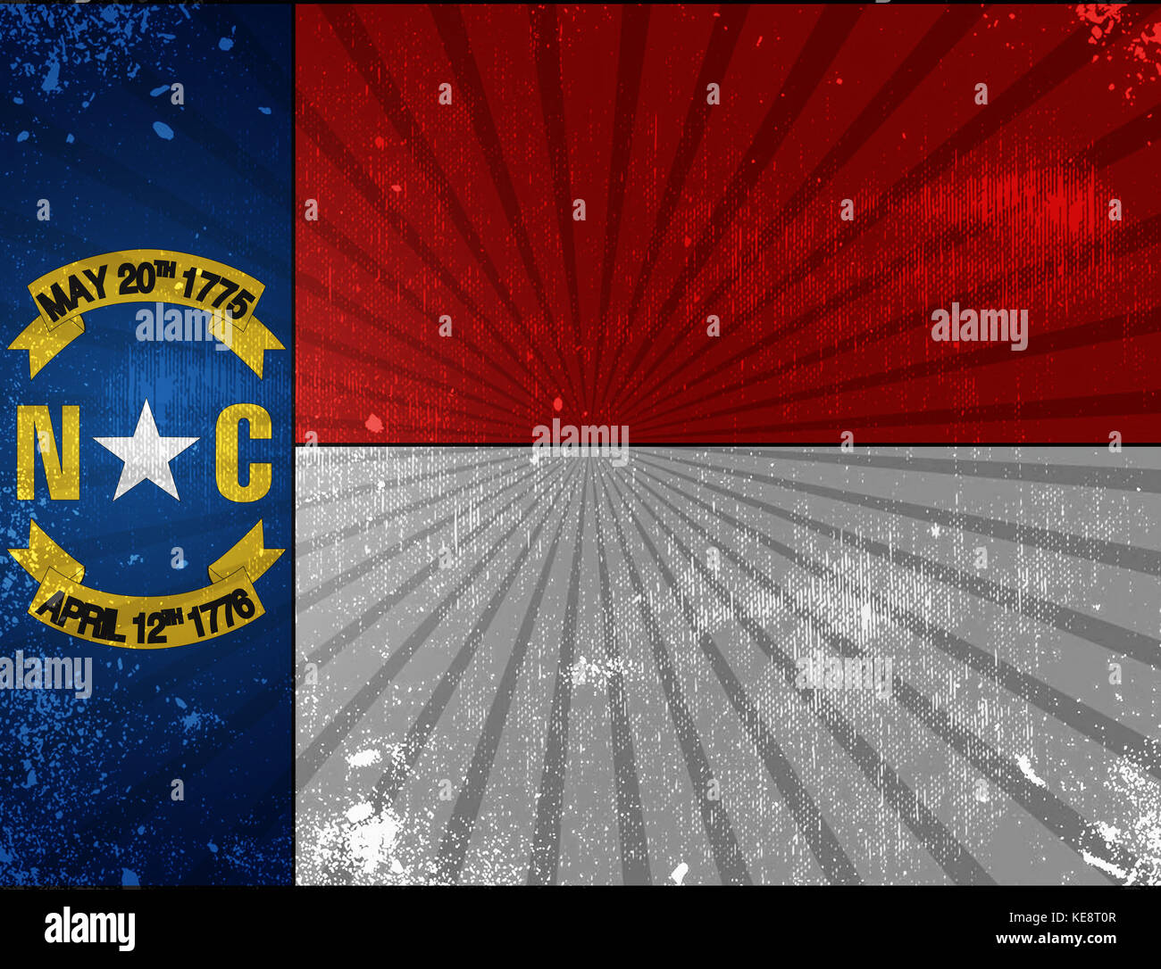 Flag of North Carolina, USA, background, texture, blurred image, dirty ...