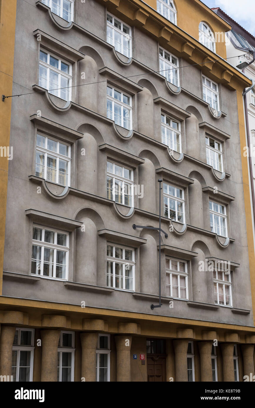 Prague. Czech Republic. Teachers' Cooperative Apartment building. Rondo ...