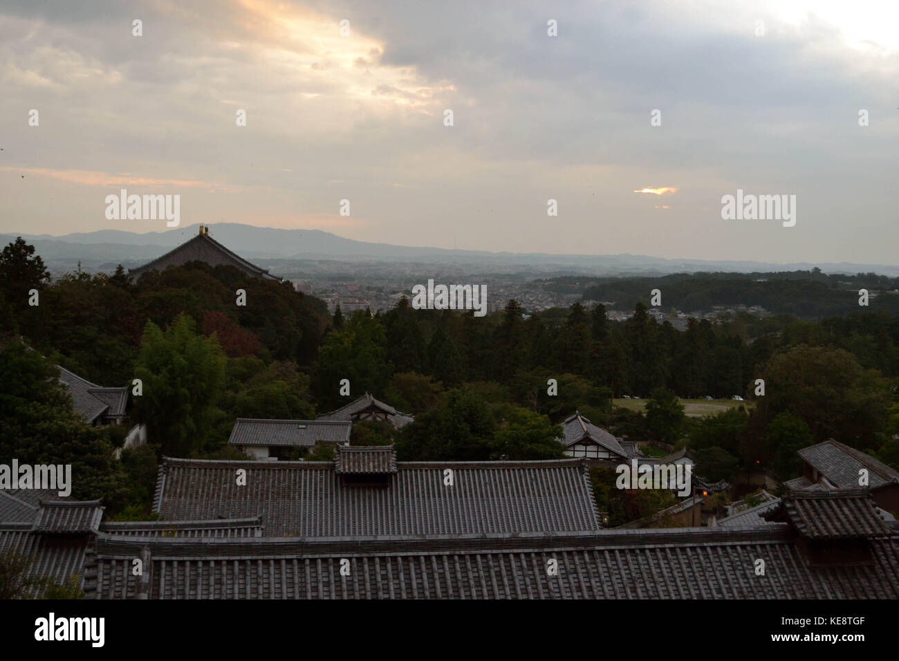 The sunset view from Nigatsu-do Temple in Nara Park, Japan. Pic was ...