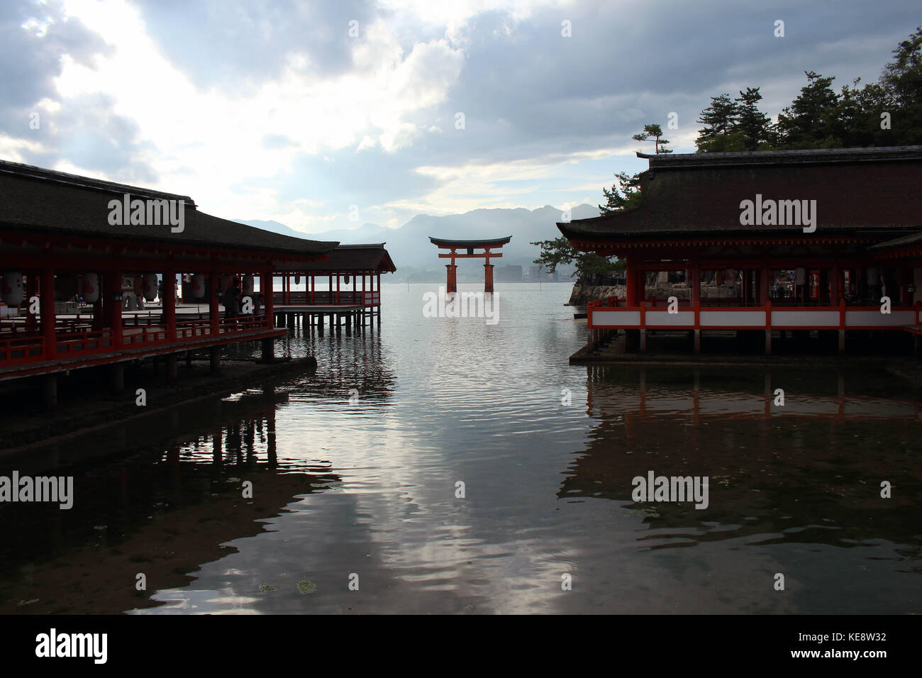 The iconic gate of Shinto shrine in Miyajima. It's close to Itsukushima ...