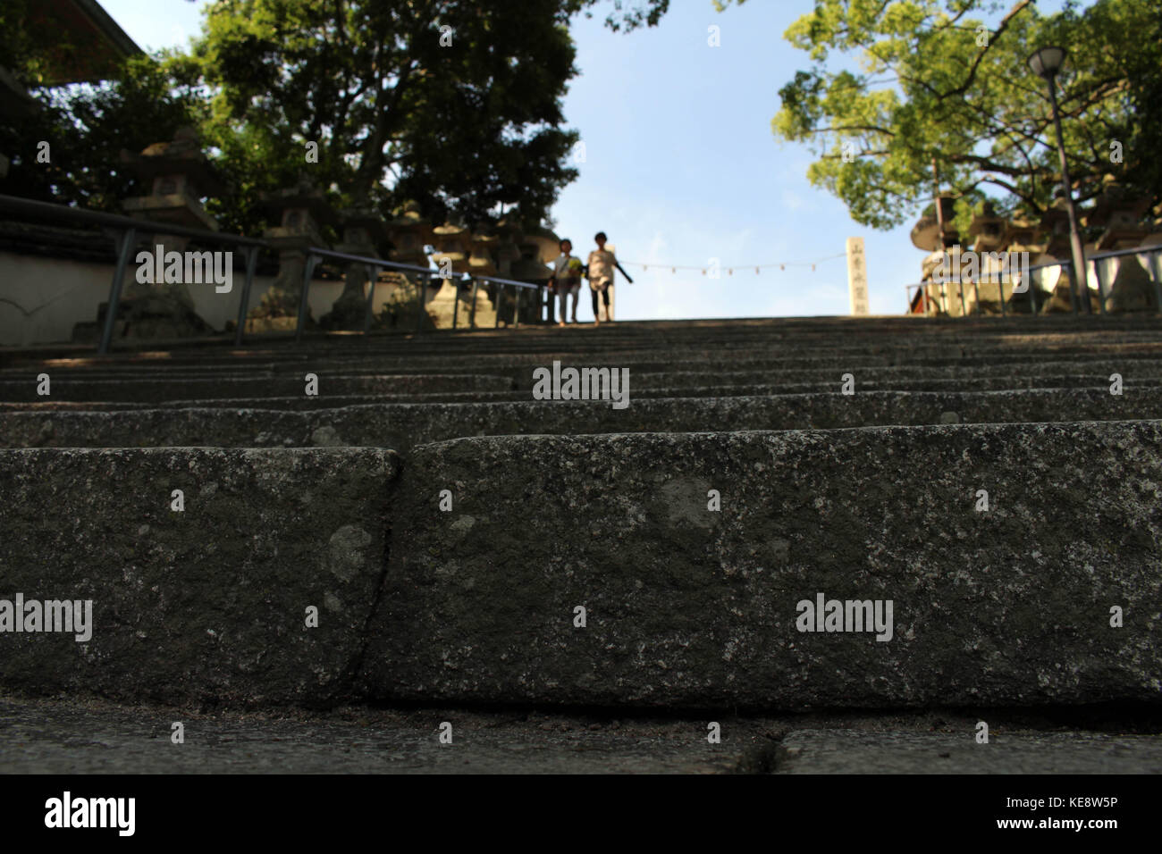 Walking down shrine stairs hi-res stock photography and images - Alamy