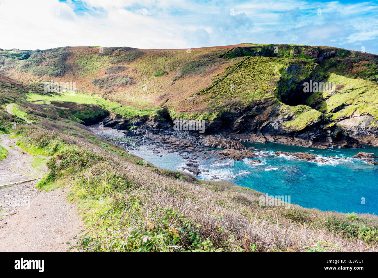 The rocky coastline of North Cornwall makes for a stunning landscape of ...