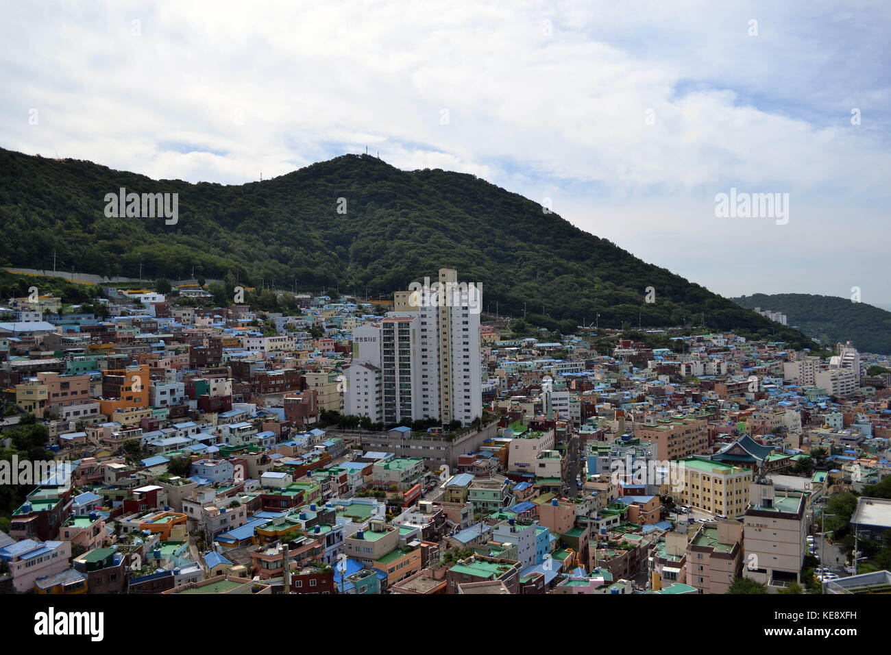 A colorful village in Busan, Korea. Pic was taken in August 2017 Stock ...