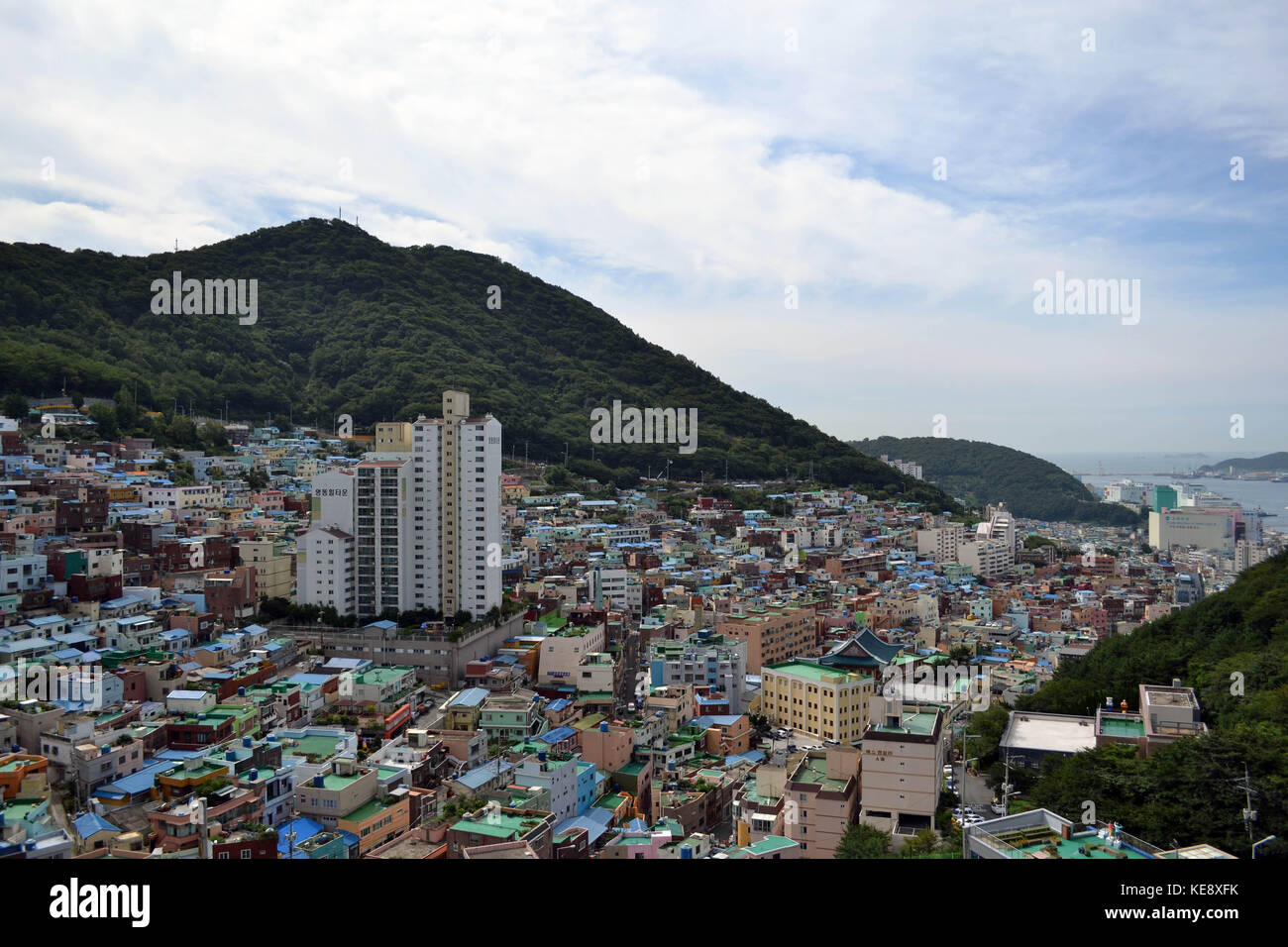 A colorful village in Busan, Korea. Pic was taken in August 2017 Stock ...