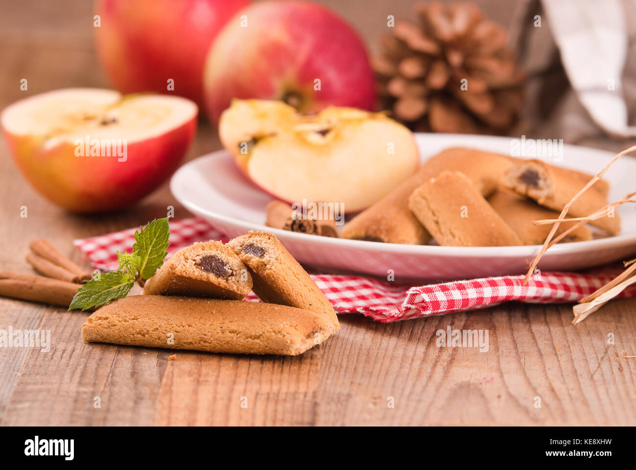 Biscuits with fruit filling Stock Photo - Alamy