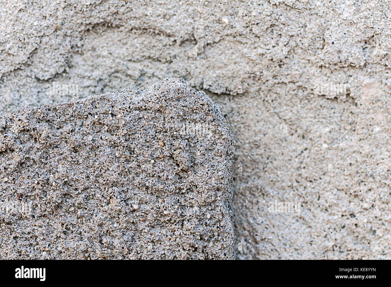 Brick wall. Broken plaster. Cracked and corroded cement Stock Photo - Alamy