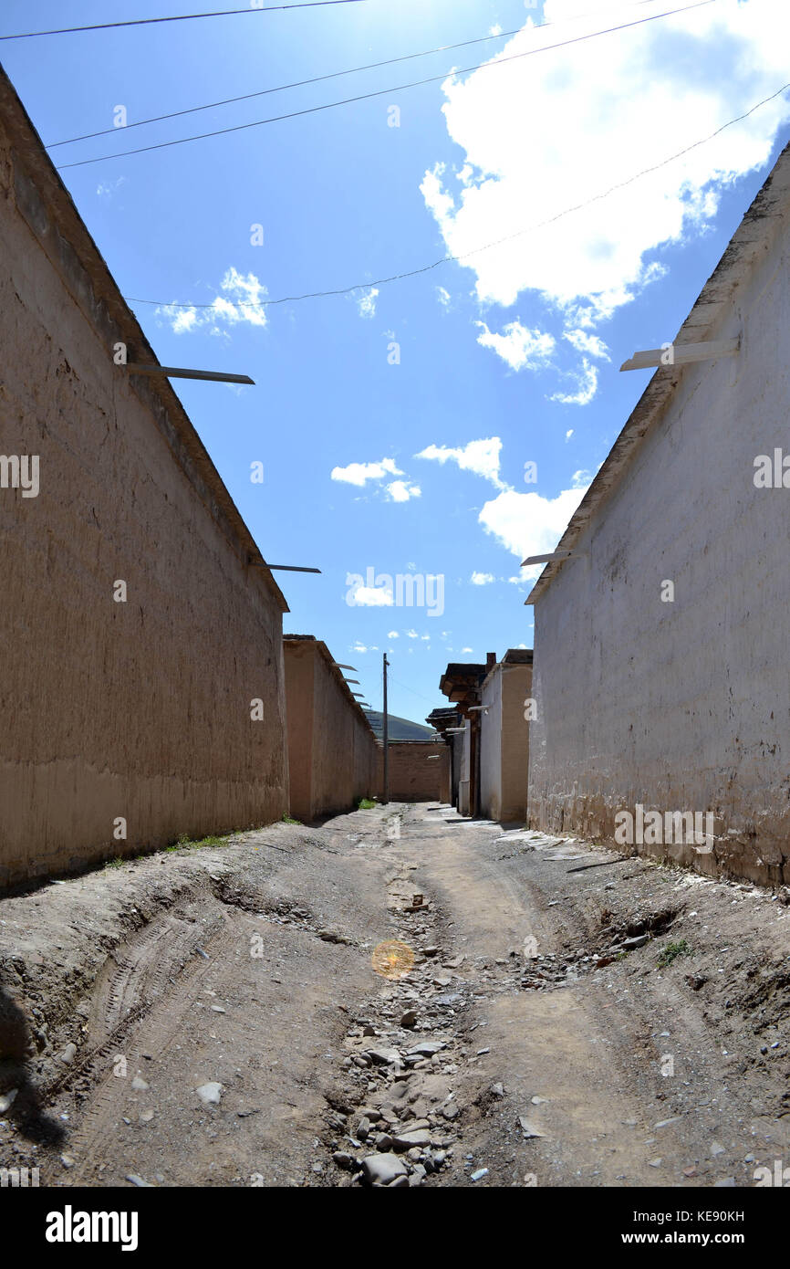 The architecture around Labrang Monastery in Xiahe, Amdo Tibet - China ...