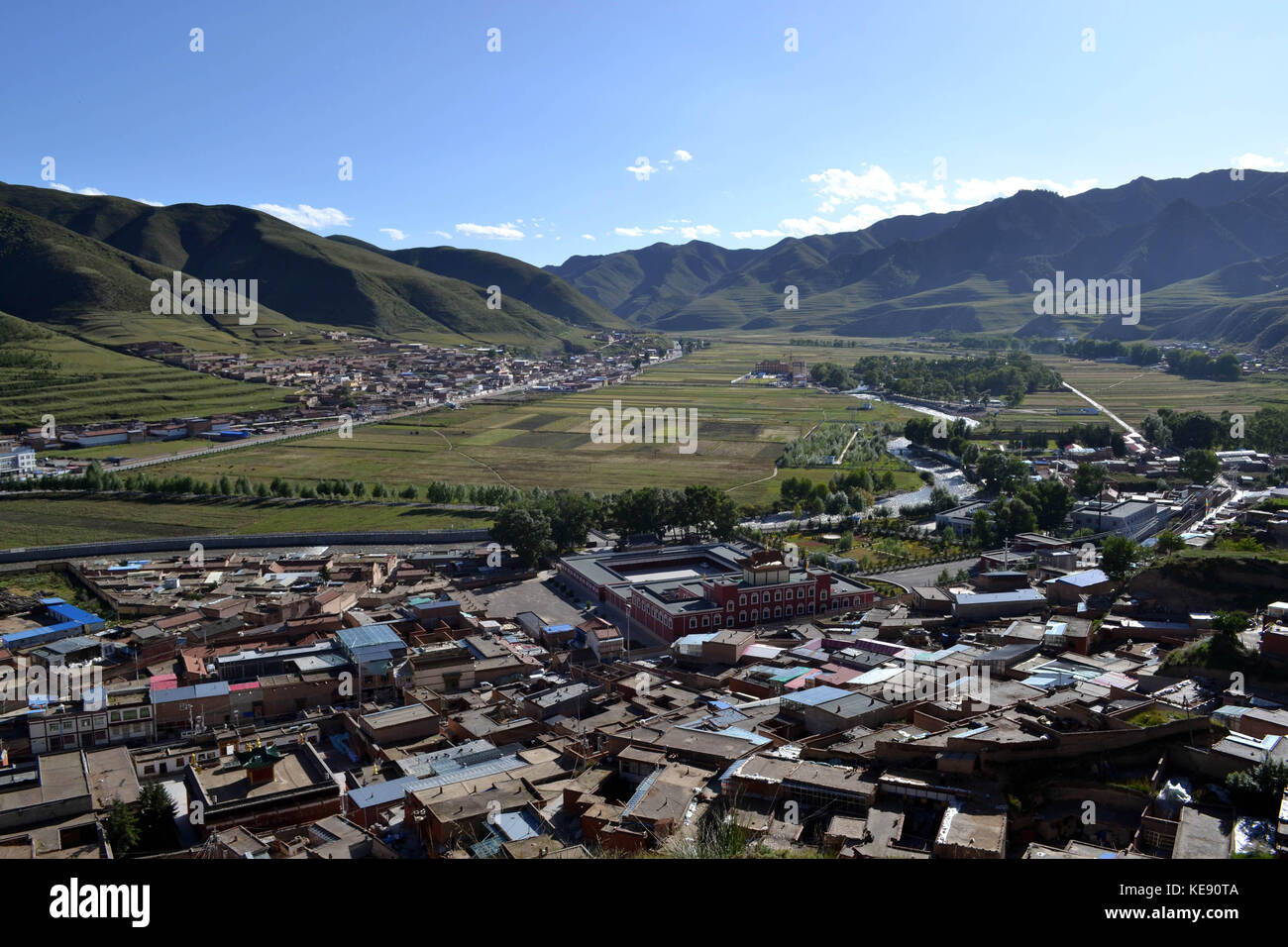 The lookout view of Xiahe or Labrang in Amdo Tibet, China. Pic was ...
