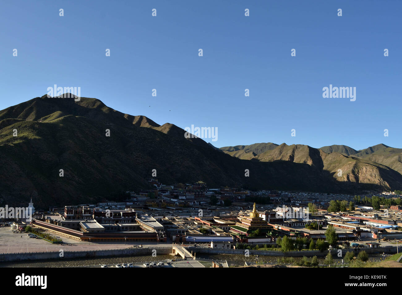 The lookout view of Xiahe or Labrang in Amdo Tibet, China. Pic was ...