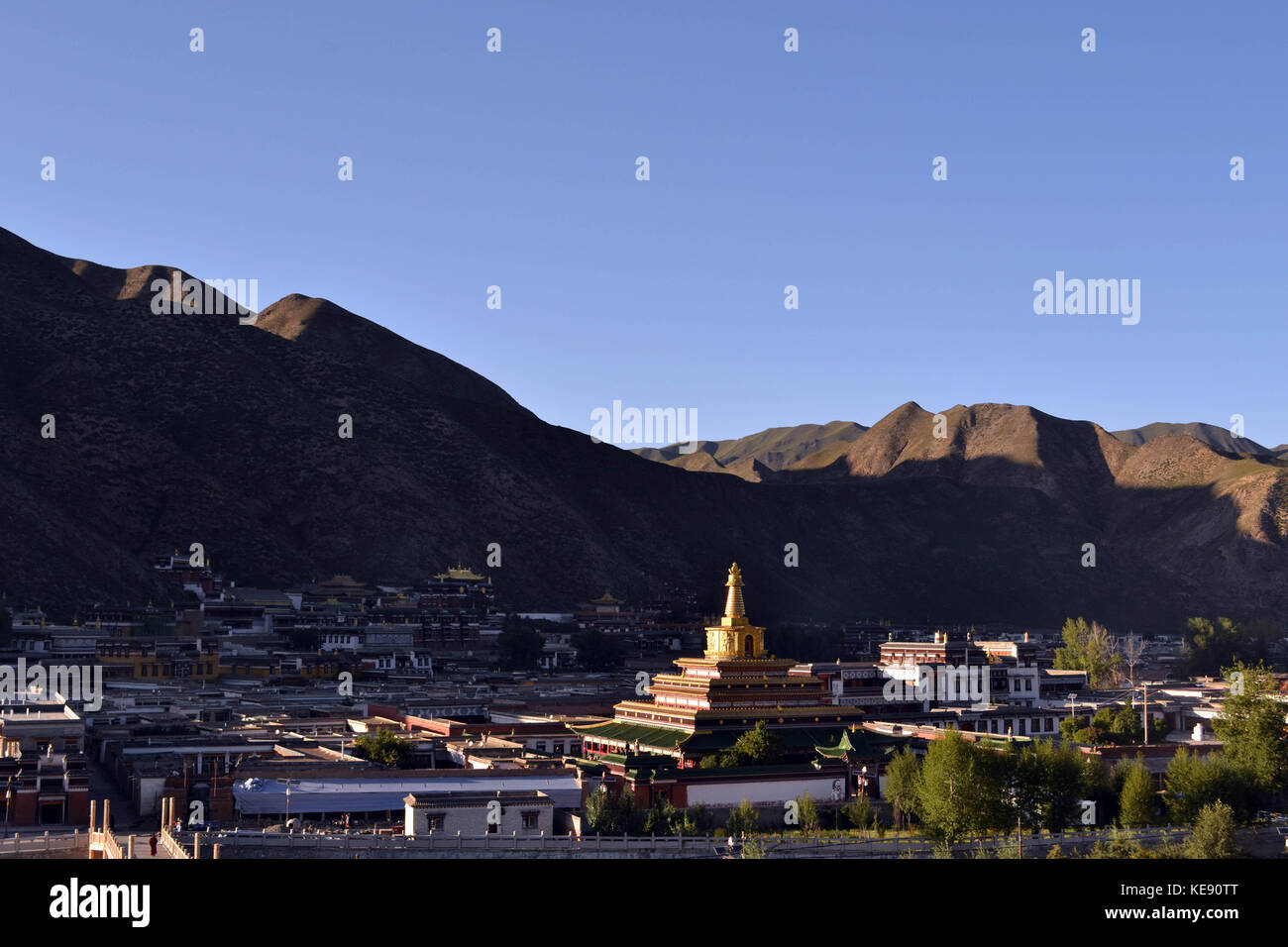 The lookout view of Xiahe or Labrang in Amdo Tibet, China. Pic was ...