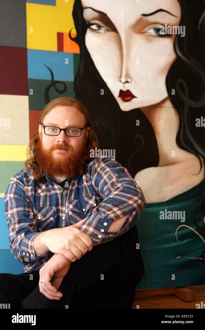 Pasadena (California), January 13th 2010. Mike Stilkey portrait session ...